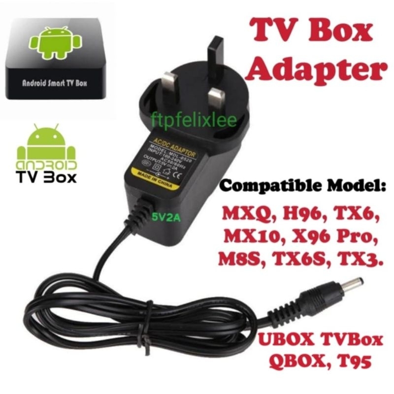 Replacement power adapter TVBOX TV Box for UBOX QBOX T95 MXQ H96 MX10 ...