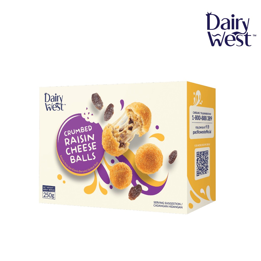 Dairy West Crumbed Raisin Cheese Balls (250g) | Shopee Malaysia