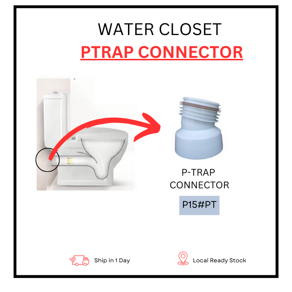 P Trap Connector Pipe for water closet Tandas Duduk Connector Pipe P15# ...
