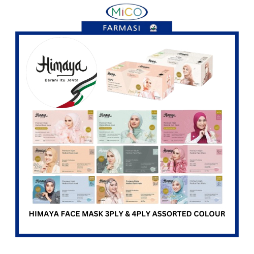 PROMOTION !!! HIMAYA FACE MASK 3PLY ASSORTEDS COLOUR | Shopee Malaysia