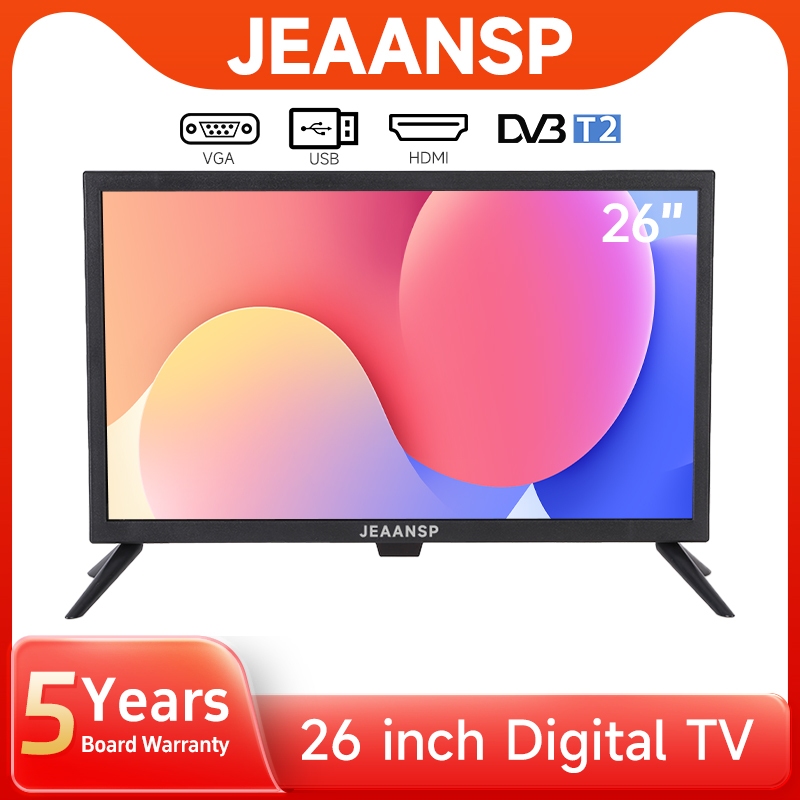 JEAANSP Digital TV 26 inch HD LED with VGA & HDMI Build in DVB-T/MYTV ...