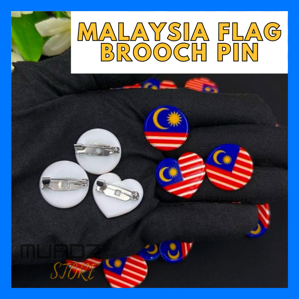 2PCS Pin Bendera Malaysia Merdeka Kerongsang Tudung Baby Brooch ...