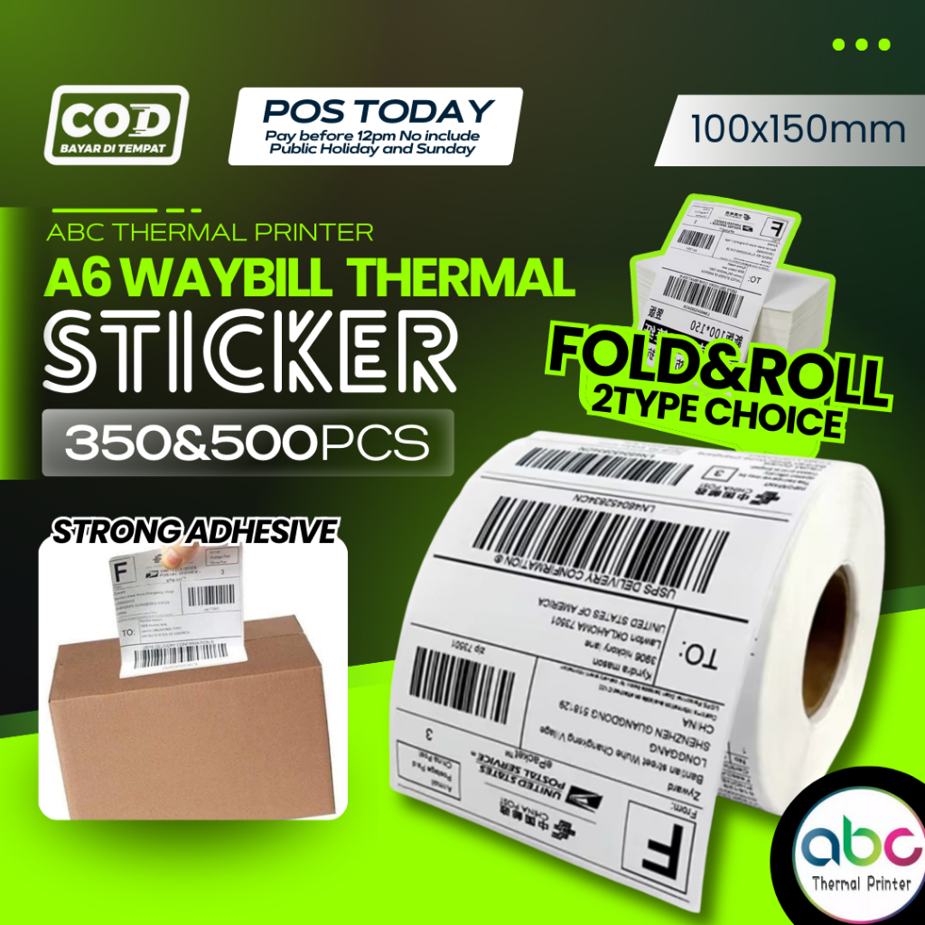 (A6 size) Thermal Stiker 350/500pcs High Quality AWB/Air Waybill ...