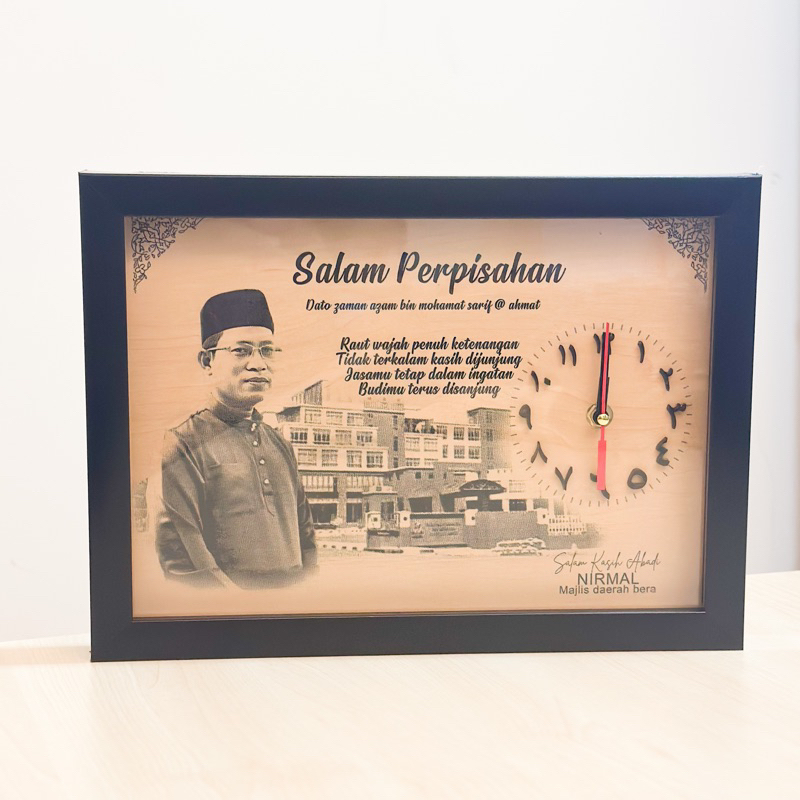 Hadiah Jam potrait Premium | Hadiah persaraan/corporate gift/ birthday ...