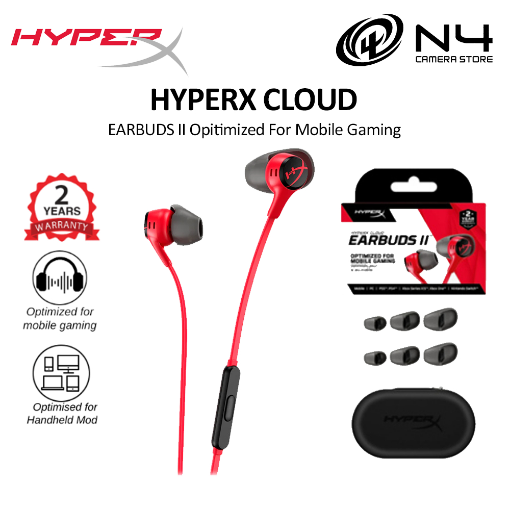 HYPERX Cloud Earbuds /Cloud Earbuds II In Ear Gaming Headphone With Mic ...
