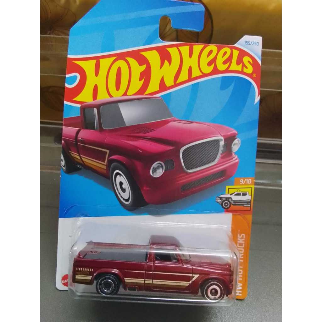 HOT WHEELS ‘63 STUDEBAKER CHAMP RED 155/250 MAINLINE HW HOT TRUCKS ...