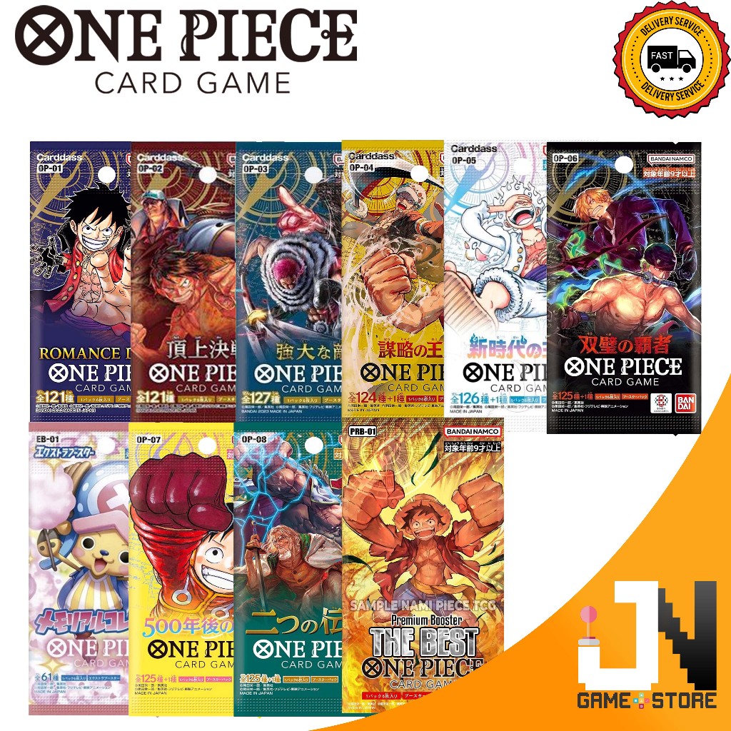 One Piece TCG Booster Pack PRB-01 / OP-01 / 02 / 03 / 04 / 05 / 06 / 07 ...