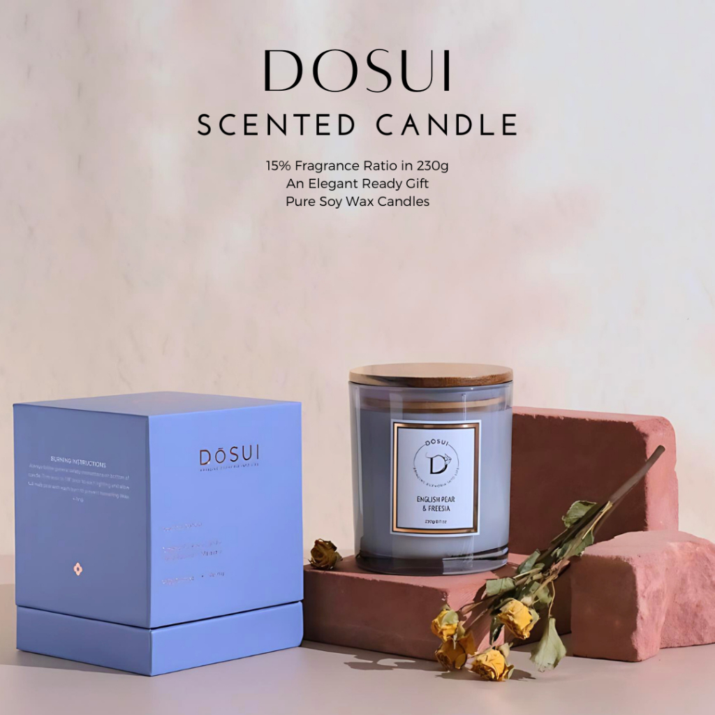 Dōsui Scented Candles Hand Poured Essentials Oil Fragrance Natural Soy ...