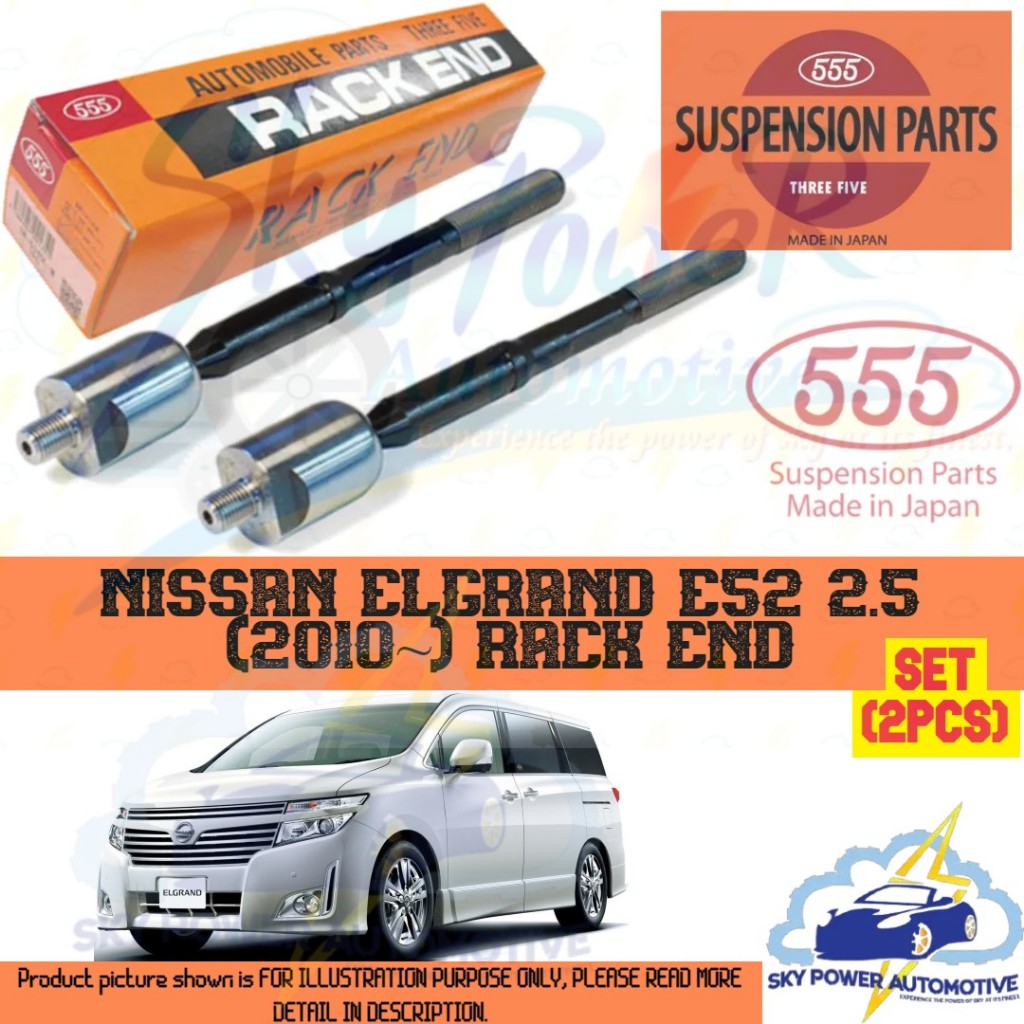 NISSAN ELGRAND E52 2.5 (2010~) 555 JAPAN BRAND STEERING RACK END ( SET 2PCS ) | Shopee Malaysia