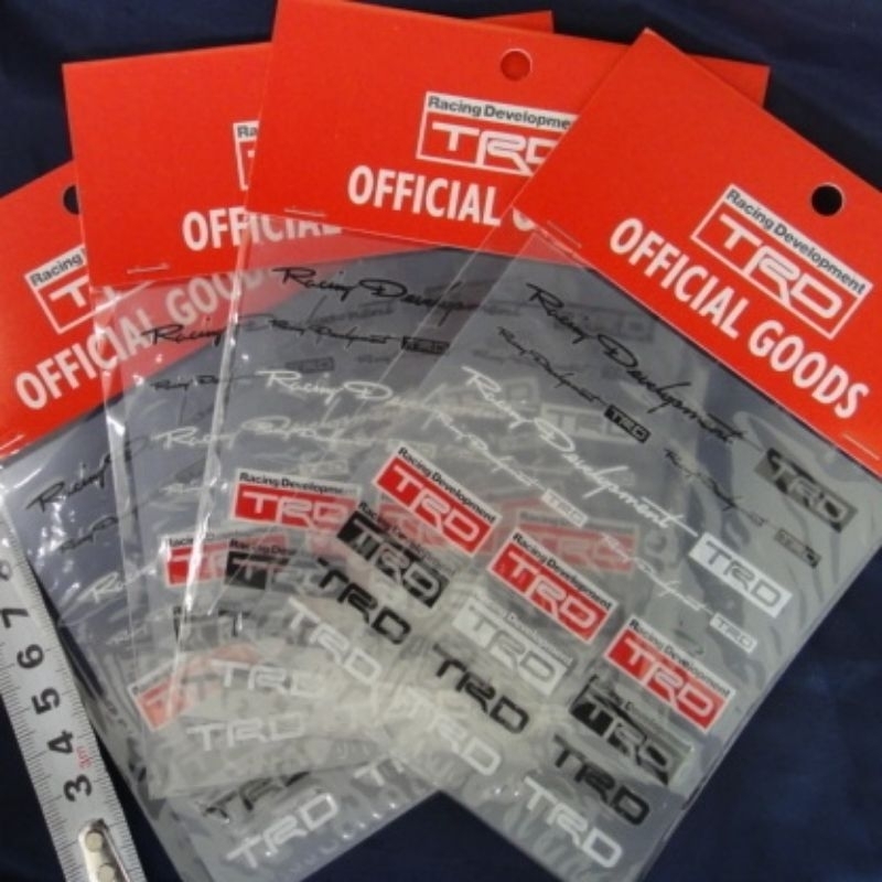 TRD Mini Sticker Set 08231-SP182 Vios Yaris Cross Corolla Hilux Myvi ...