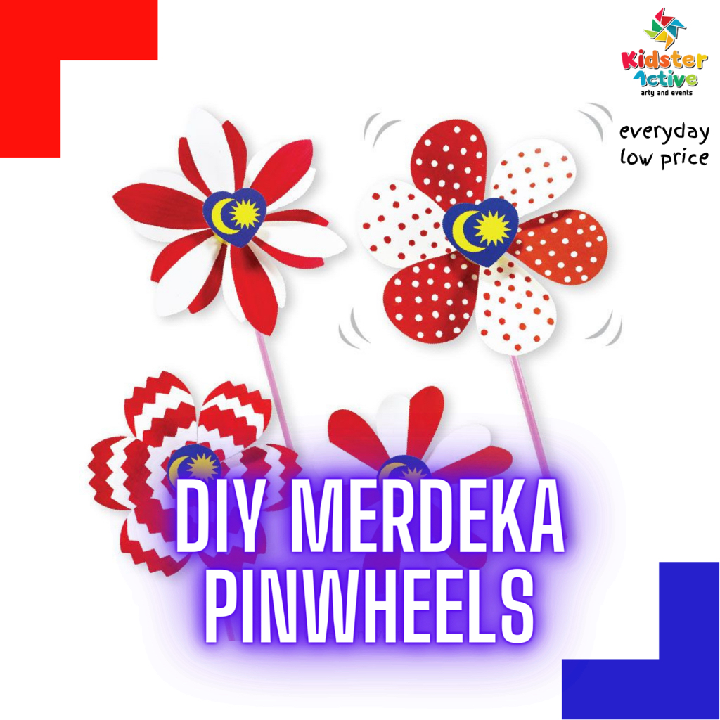 DIY Merdeka Flower Pinwheel Pack of 10 | Shopee Malaysia
