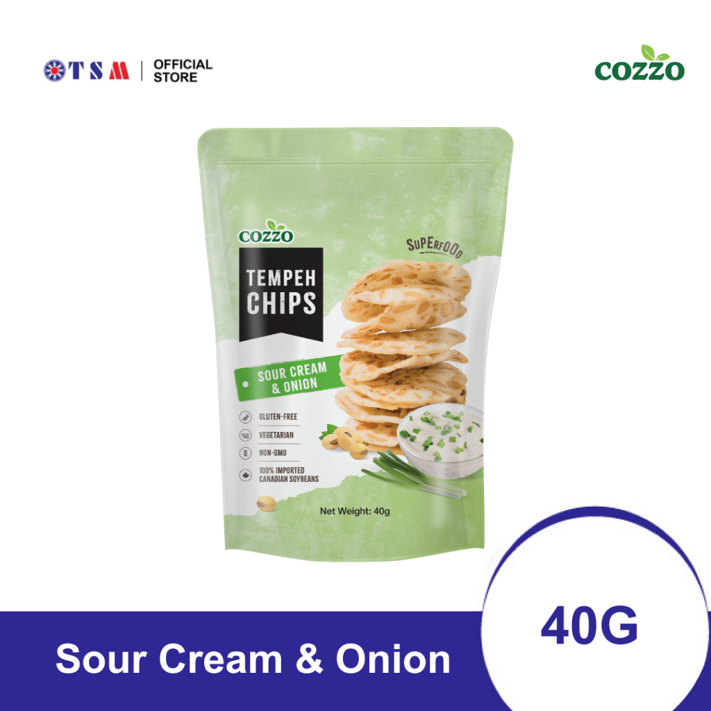 COZZO TEMPEH CHIPS - SOUR CREAM & ONION 40G | Shopee Malaysia