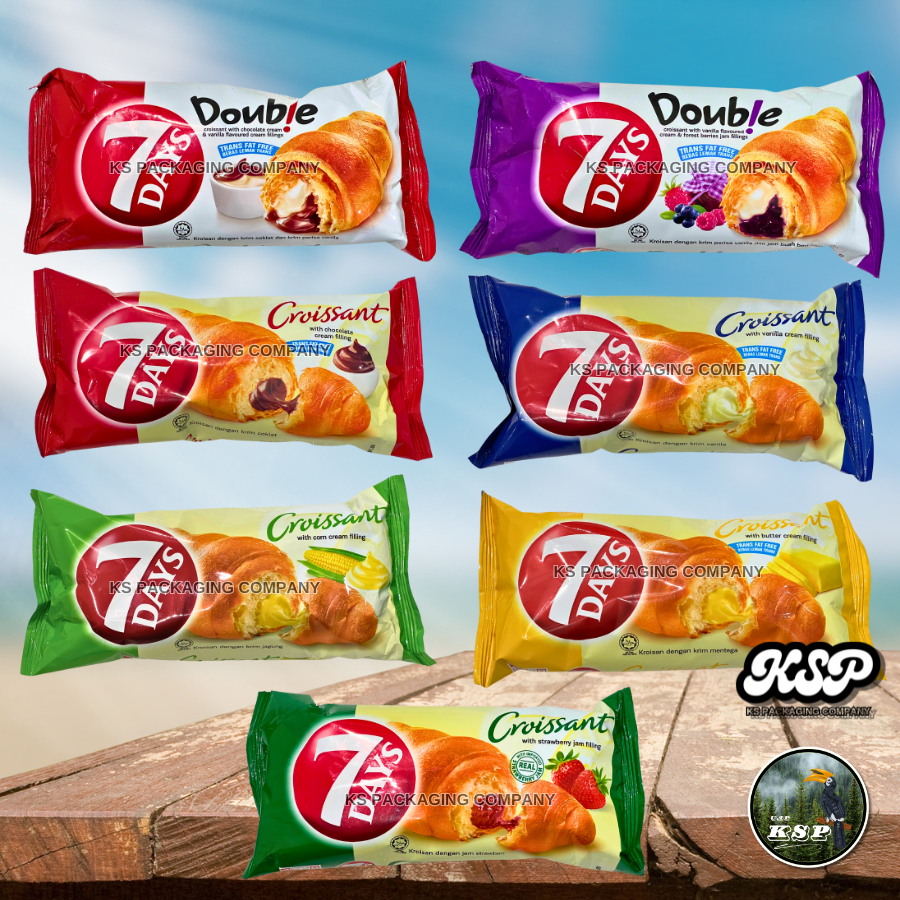 60g/62g 7 Days Croissant Cream Filling Bread Chocolate/Vanilla/Butter ...