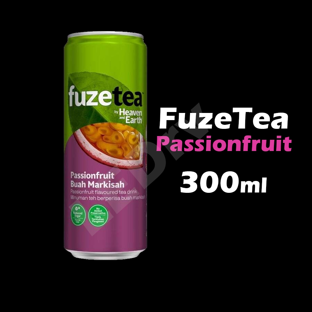 Heaven & Earth Fuze Tea FuzeTea Passionfruit Passion Fruit 300ml soft drink coke tin cold sabah ...