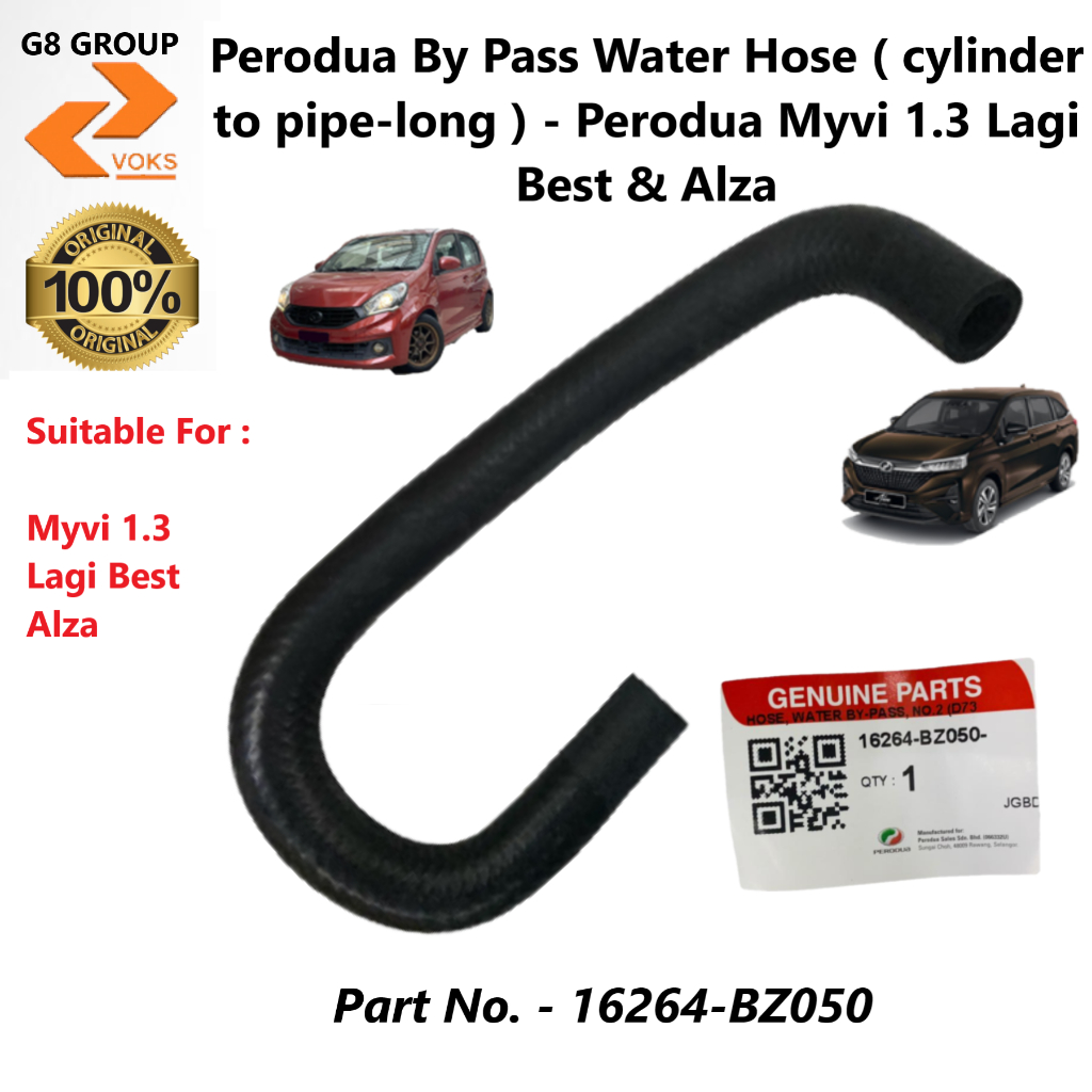 Perodua Water By Pass Hose ( cylinder to pipe-Long ) - Perodua Myvi 1.3 ...