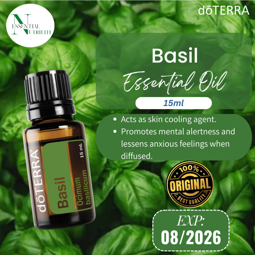 (ready stock) doTERRA Basil Essential Oil 15ml EXP 08/2026 | Shopee ...