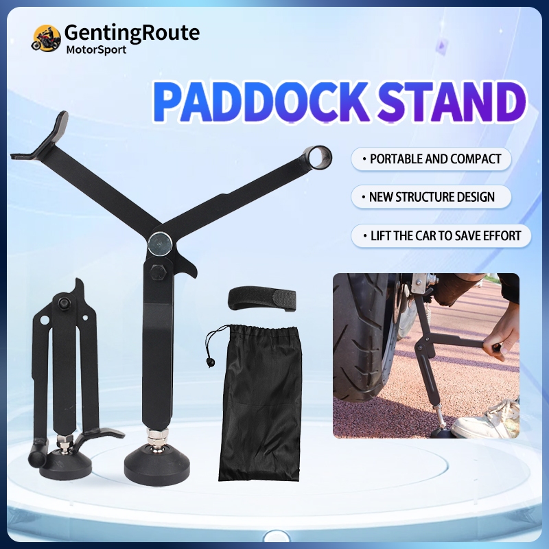 UNIVERSAL MOBILE PORTABLE MOTORCYCLE PADDOCK STAND LIPAT POCKET ...