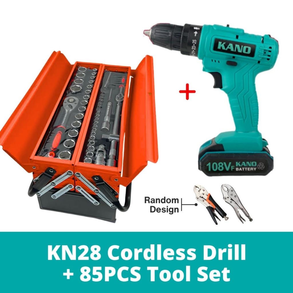 85PCS Tool Box - Heavy Duty Cantilever Metal 85 PCS Set Ratchet Spanner ...
