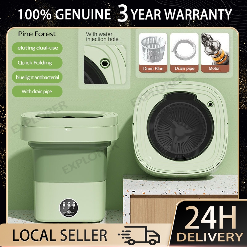 11L/6L Mini Washing Machine Folding Foldable Blue Light Sterilization ...