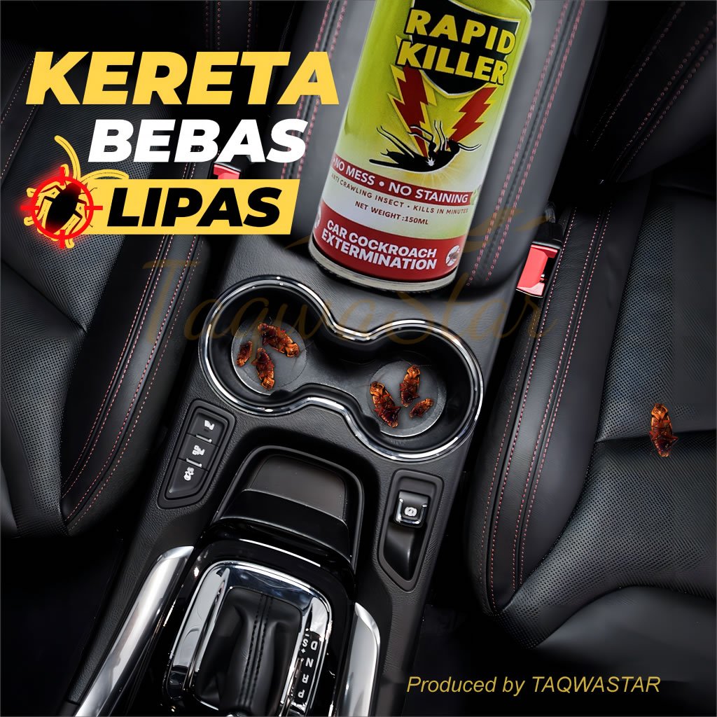 RAPID KILLER LIPAS SPRAY spray lipas dalam kereta cockroach killer ...