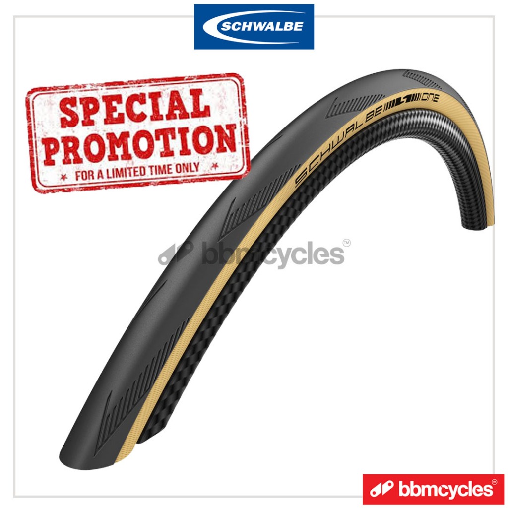 Schwalbe ONE 700X25C racing tire Road bikes Skin wall yellow skinwall ...