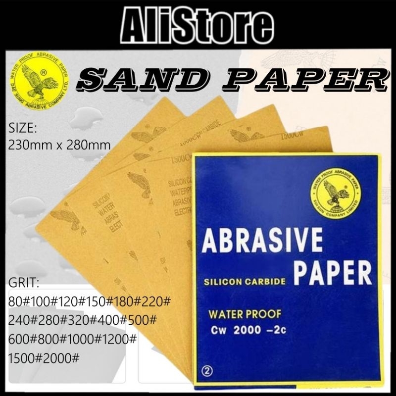 ALi Sand Paper Waterproof Wet Dry Abbrasive Sandpaper Abrasive Paper ...