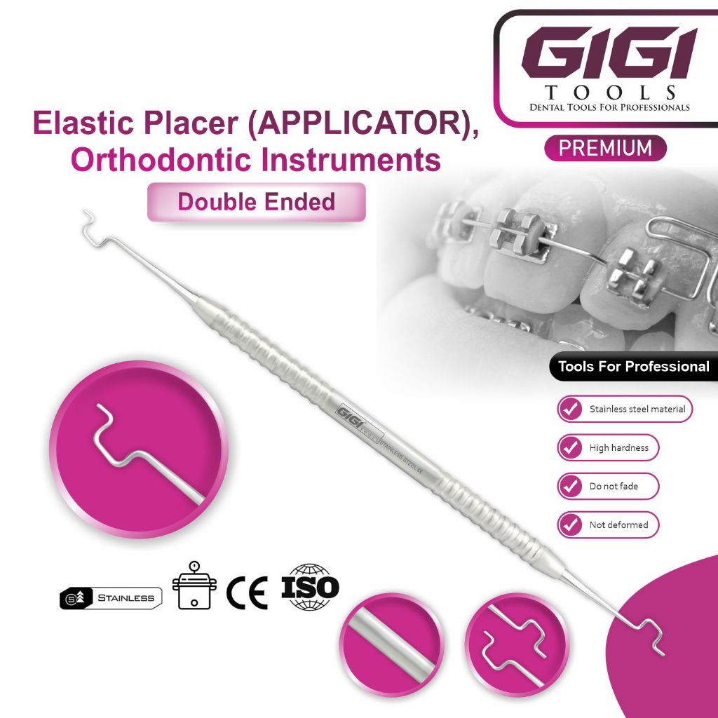 GIGI Tools Premium Elastic Ligature Ties Applicator Director Stainless ...