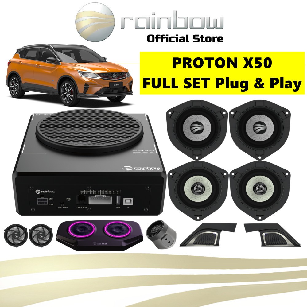 Rainbow Audio Proton X50 Full Set Plug n Play Speaker Active Sub Woofer ...