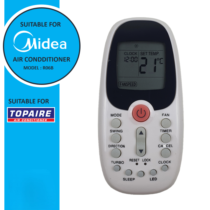 Midea Air Cond Remote Control | Shopee Malaysia