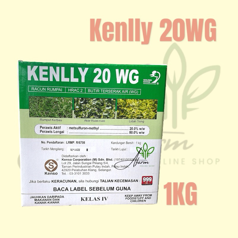 Kenso Kenlly 20WG 1kg /Racun Rumpai METSULFURON-METHYL 20% | Shopee ...
