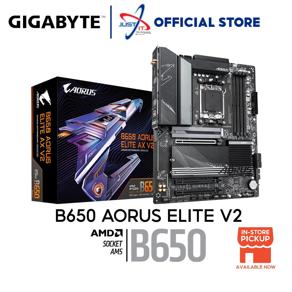 Gigabyte B650 AORUS ELITE AX V2 Wifi DDR5 AM5 Gaming Motherboard Combo ...