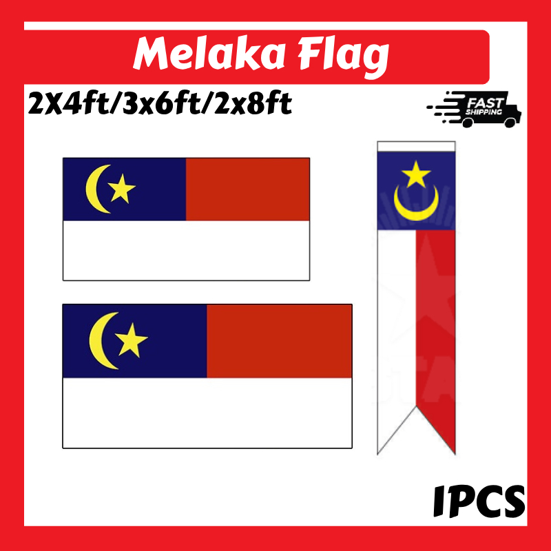 【Melaka】Nylon Polyester/TC Melaka Flag Bendera Melaka Bendera Negeri ...