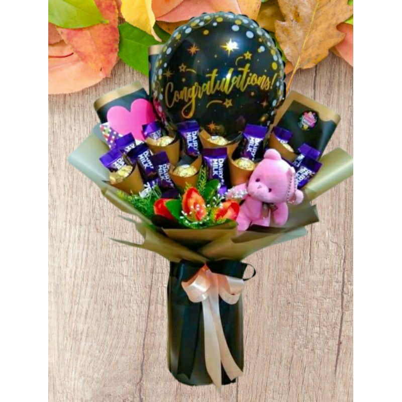 💥Bouquet FERRERO ROCHER CADBURY MURAH !!💥 Happy Birthday Congratulation ...