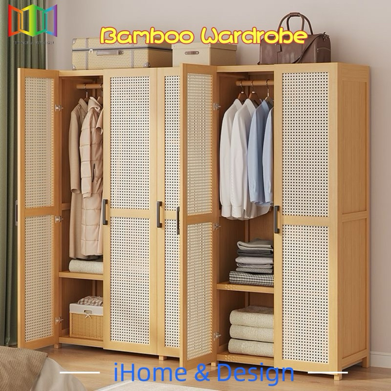 iHome🏠Almari Pakaian Mudah diperbuat buluh | Simple Economic Bamboo ...
