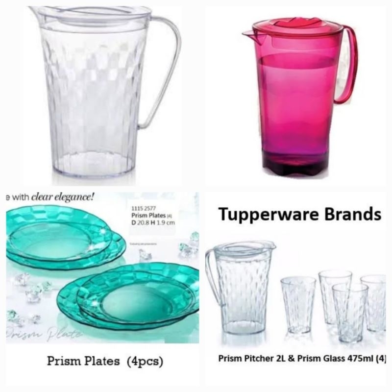 Tupperware Prism Pitcher 2L / Tumbler 475ml (4) / Elegant Mug (1 or 2 ...