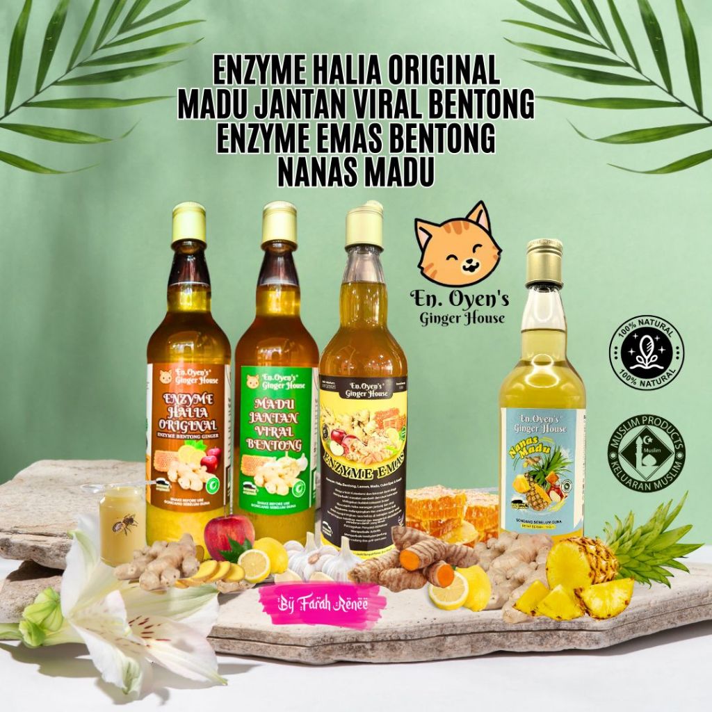 Free Gift Halia Bentong Original Madu Jantan Enzyme Emas Botol Kaca ...