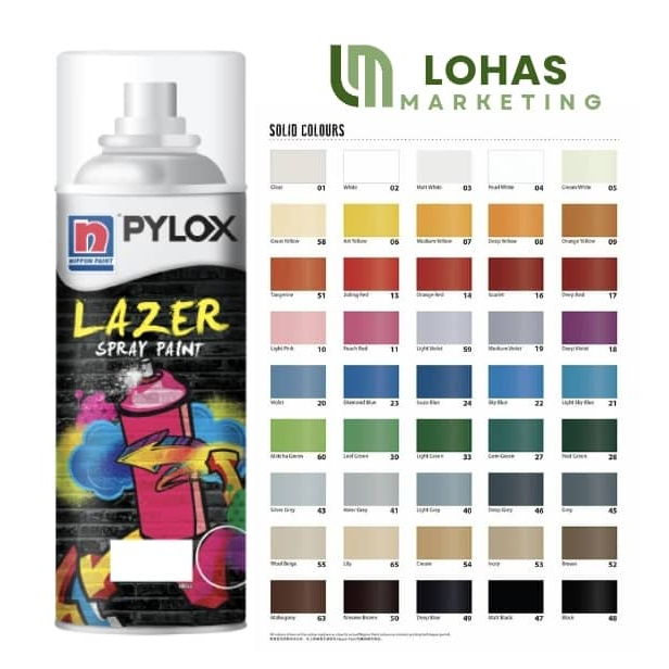 NIPPON PAINT Pylox Lazer SPRAY PAINT 400 CC / aerosol spray paint ...