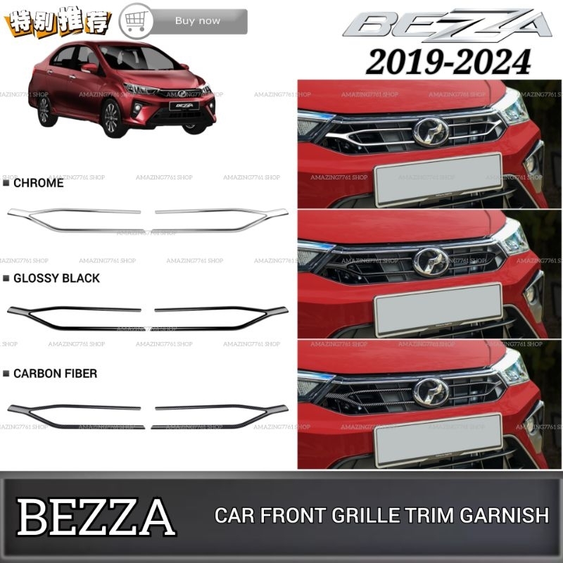 AMAZING PERODUA BEZZA 2019-2024 STAINLESS STEEL FRONT GRILLE TRIM ...