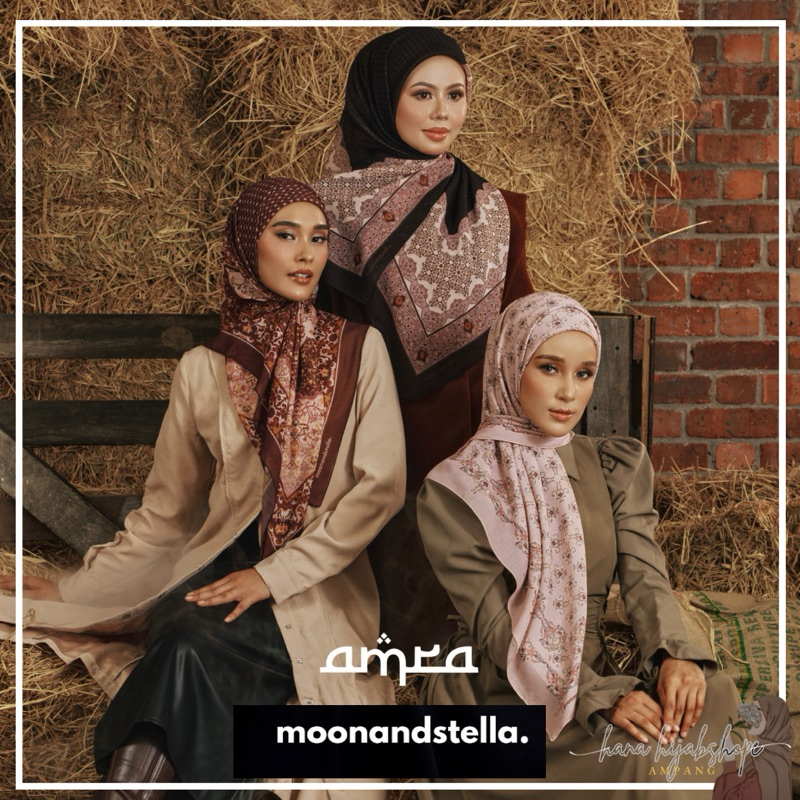 MOONANDSTELLA New Collection AMRA [Free Brooch] Tudung Bawal Exclusive ...