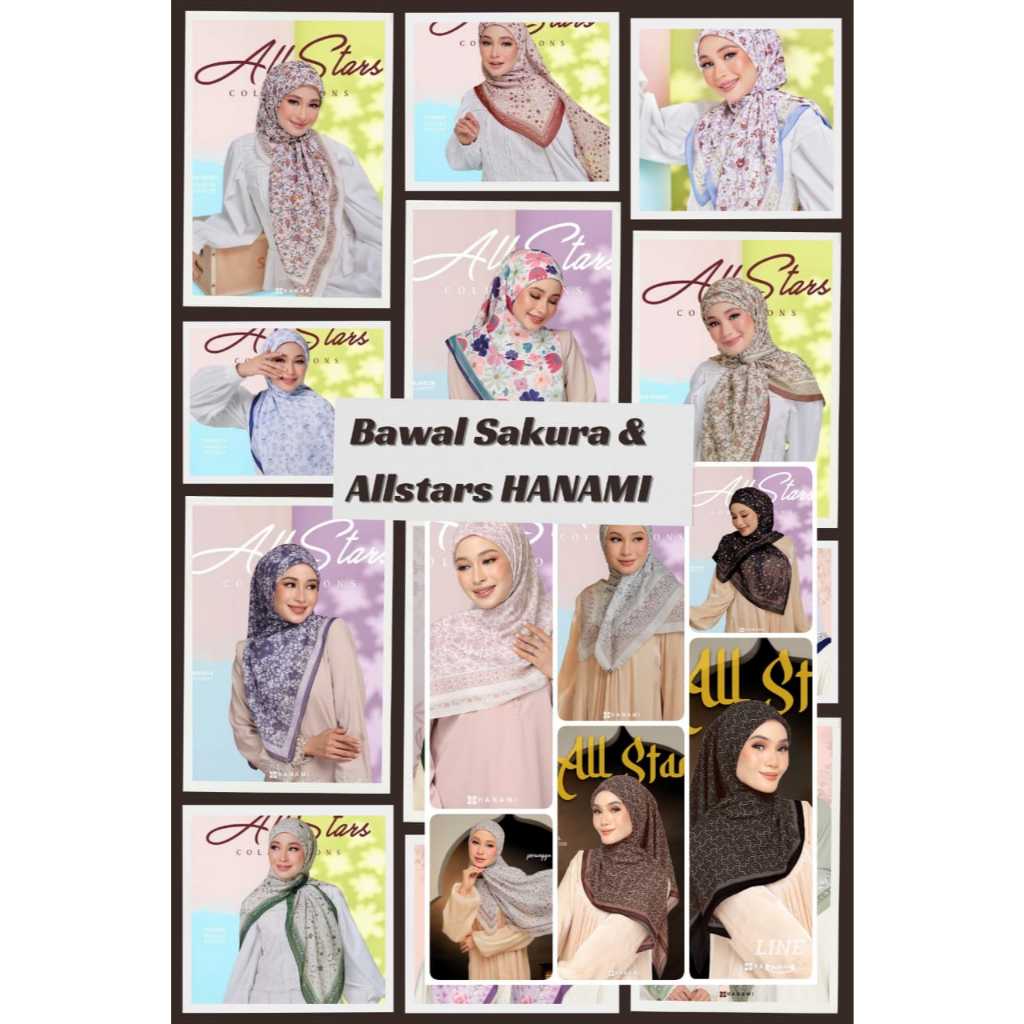 Bawal Wangi Sakura & Allstars Hijabs By Hanami | Shopee Malaysia