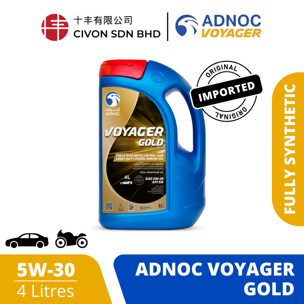 Adnoc Voyager Gold 5W-30 SN (4L) | Shopee Malaysia