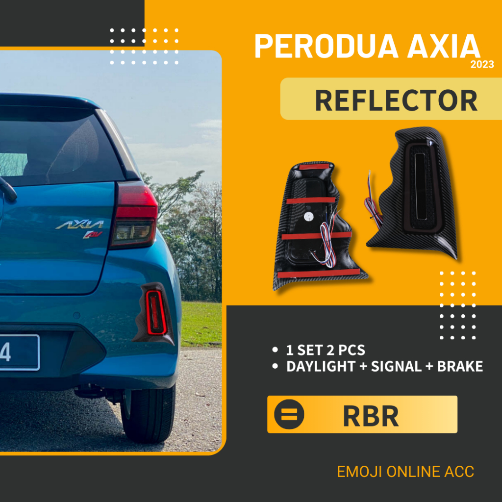 Perodua Axia 2023 2024 2025 Tail light Rear Bumper Reflector Lamp LED ...