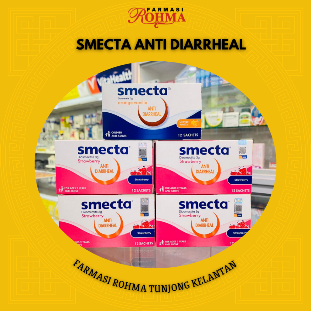 [🔥FARMASI ROHMA🔥] SMECTA GO + SMECTA DIOSMECTITE 3G ANTI DIARRHEAL ...