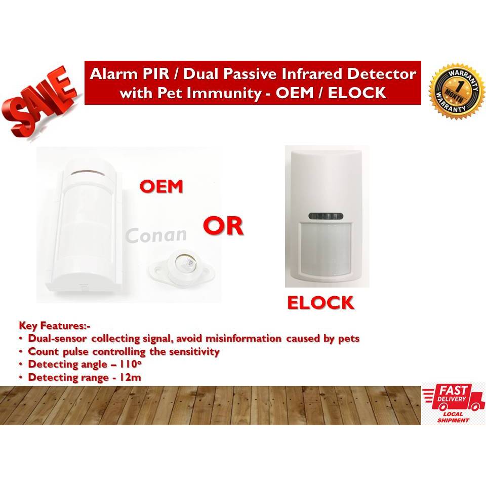 Alarm Passive Infrared Detector With Pet Immunity - Motion Sensor (PIR ...