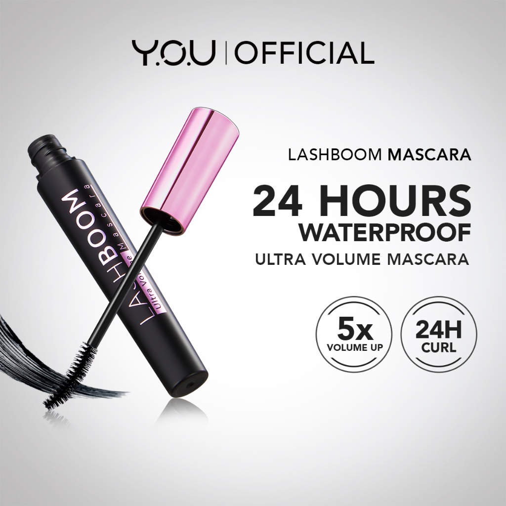YOU Lashboom Ultra Volume Mascara 24h Lasting 5×Volume Up Waterproof Smudgeproof 8g | Shopee ...