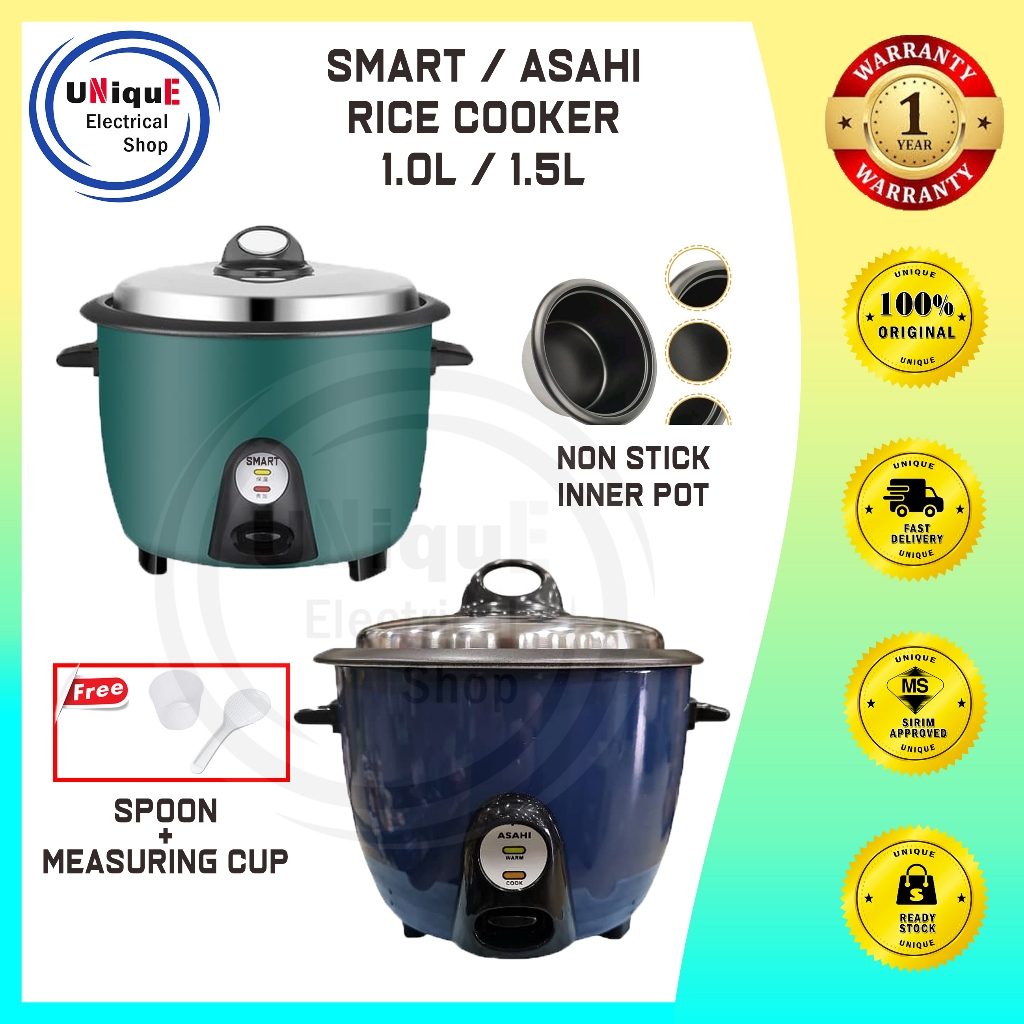 SMART / ASAHI Rice Cooker 1.0L 1.5L Periuk Nasi Elektrik Non Stick ...