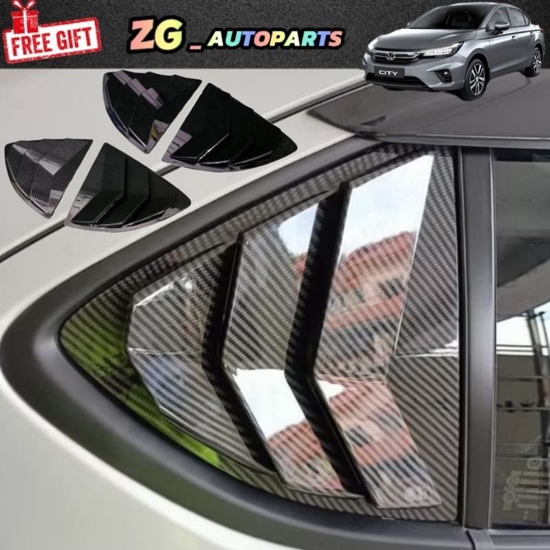 HONDA CITY GN2 SEDAN HATCHBACK 2020-2023 WINDOW TRIANGLE COVER BLACK ...
