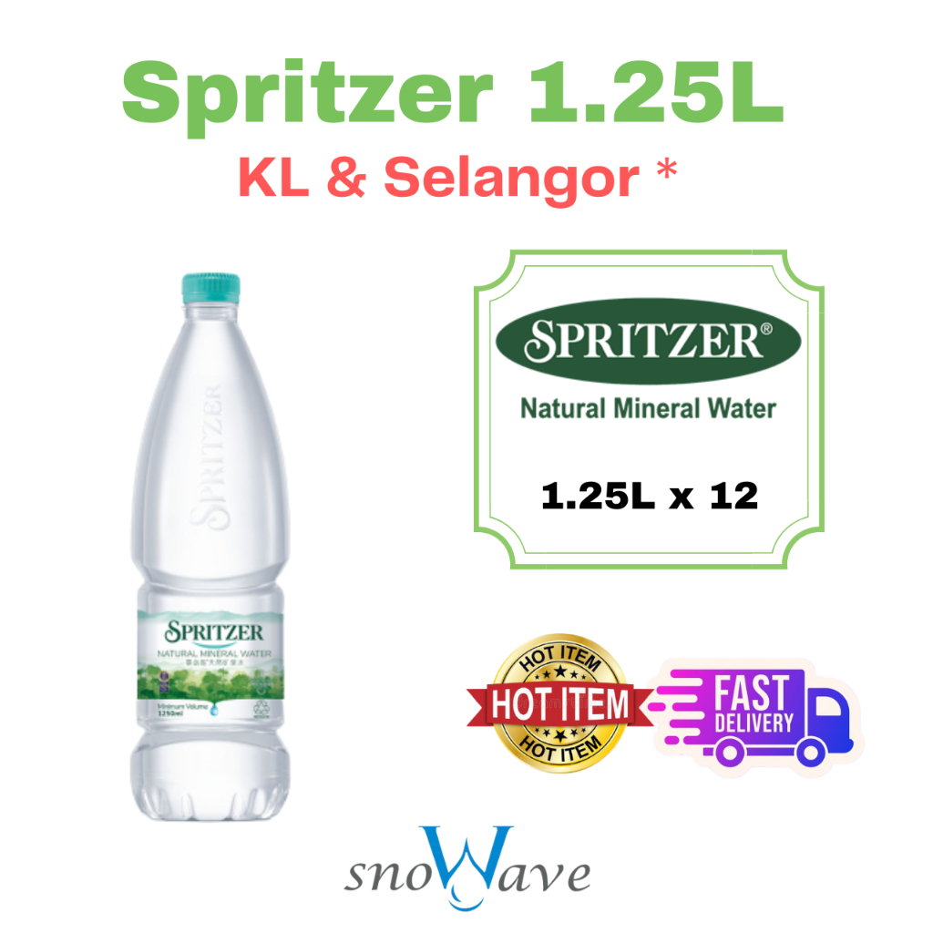 Spritzer Natural Mineral Water 1.25L 5-10 Ctn (Kotak) | Shopee Malaysia