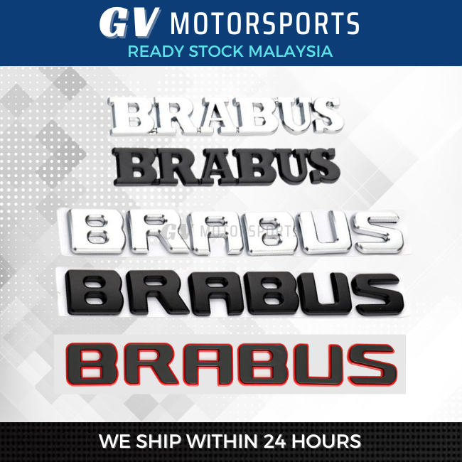 READY STOCK Mercedes-Benz Brabus logo Car Rear Trunk Body Decal Emblem ...