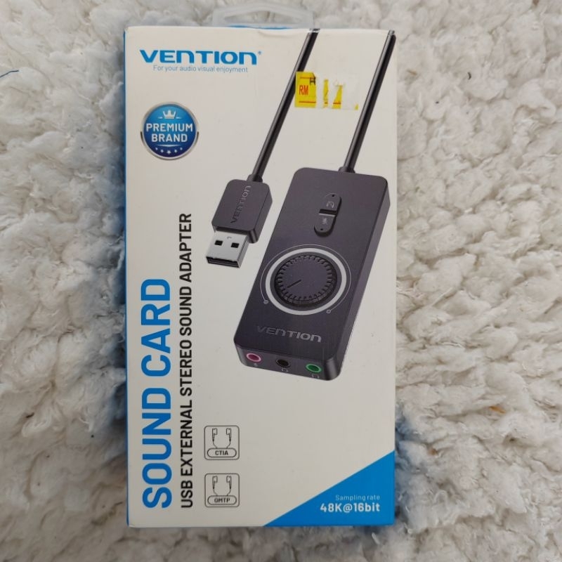 Vention Sound Card USB External Stereo Sound Adapter (box dented ...